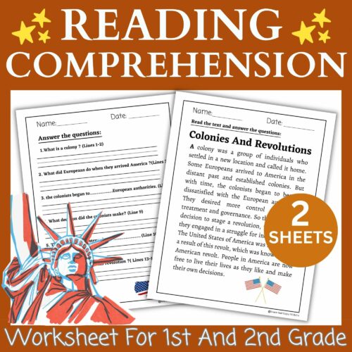 Colonies And Revolutions Reading Comprehension Passage For 1st And 2nd ...