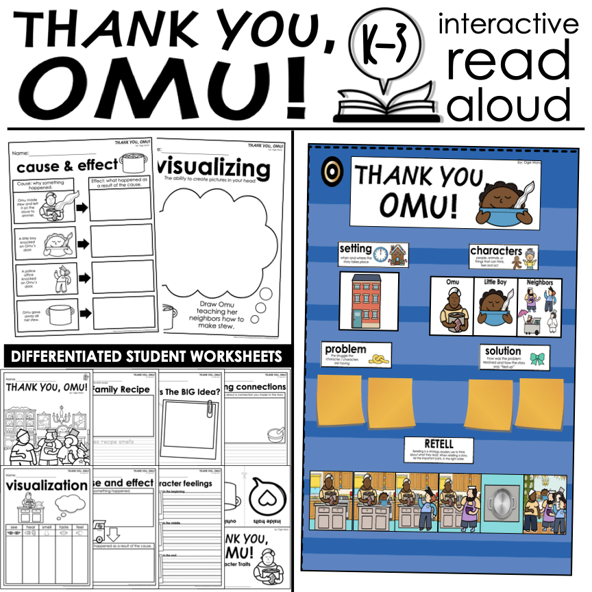 Thank You Omu Interactive Read Aloud | Sequencing Craft | Gratitude ...