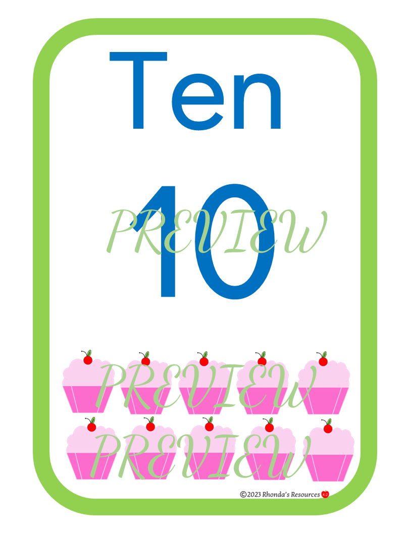 Number Posters With Cupcakes 0-20 Room Décor | Made By Teachers
