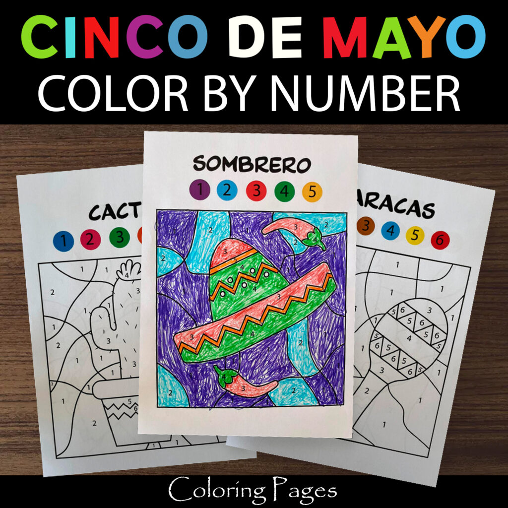 Cinco De Mayo Coloring Pages : Color By Number / Cinco De Mayo Activity ...