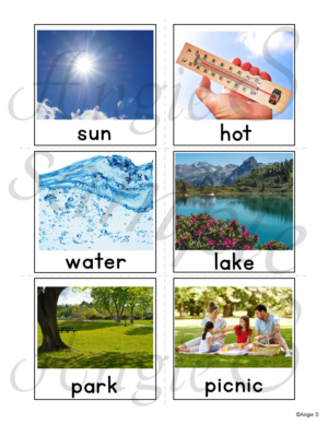Summer Vocabulary Flashcards for Speech Therapy and ESL | Made By Teachers