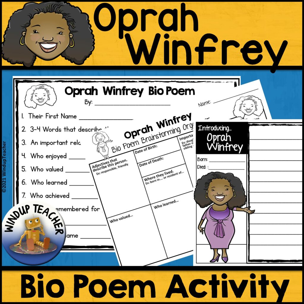 Oprah Winfrey Poem Writing Activity | Made By Teachers