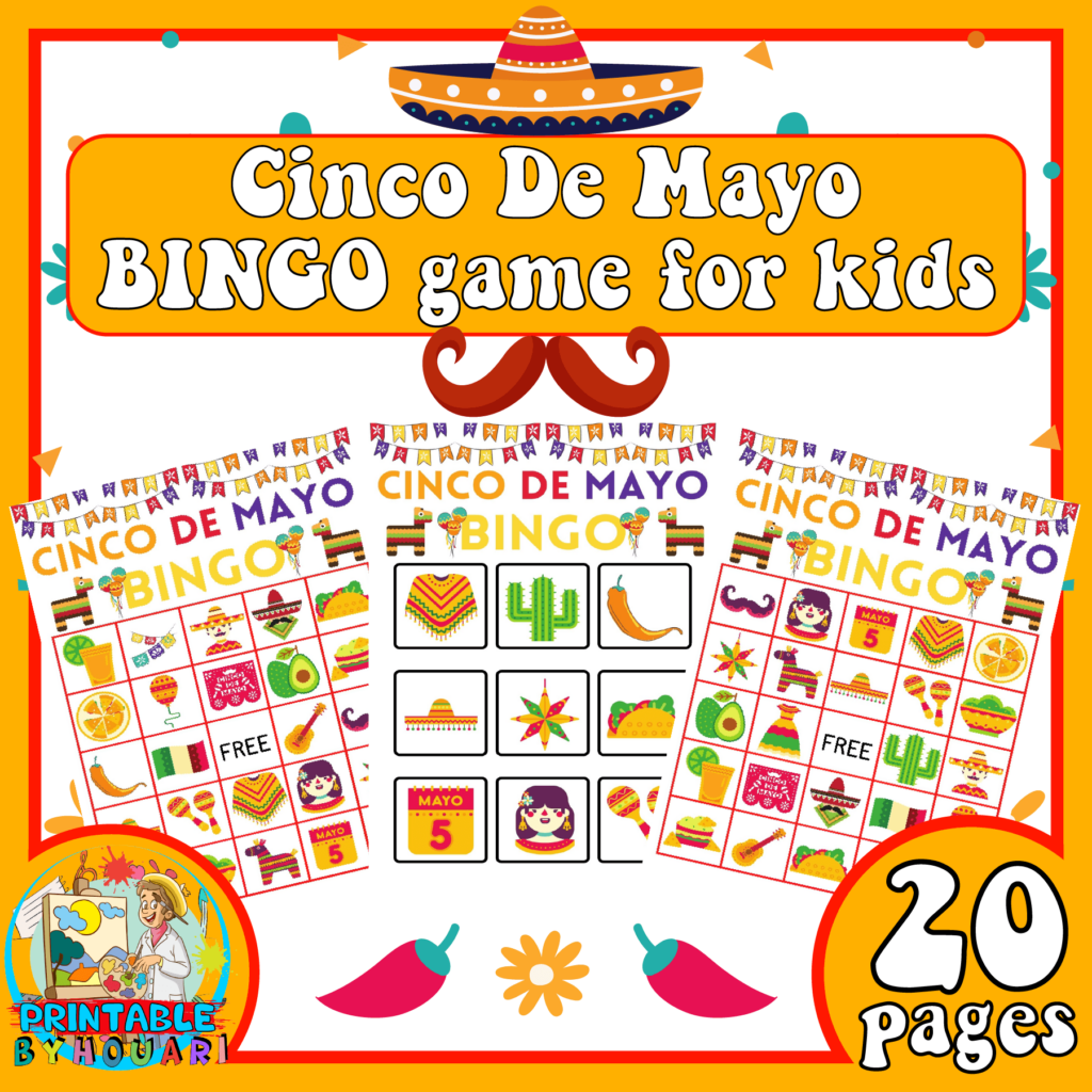 Cinco De Mayo bingo game for kids- new and fun Cinco De Mayo bingo ...