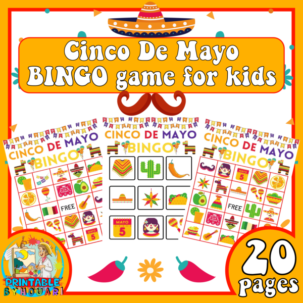 Cinco De Mayo bingo game for kids- new and fun Cinco De Mayo bingo ...