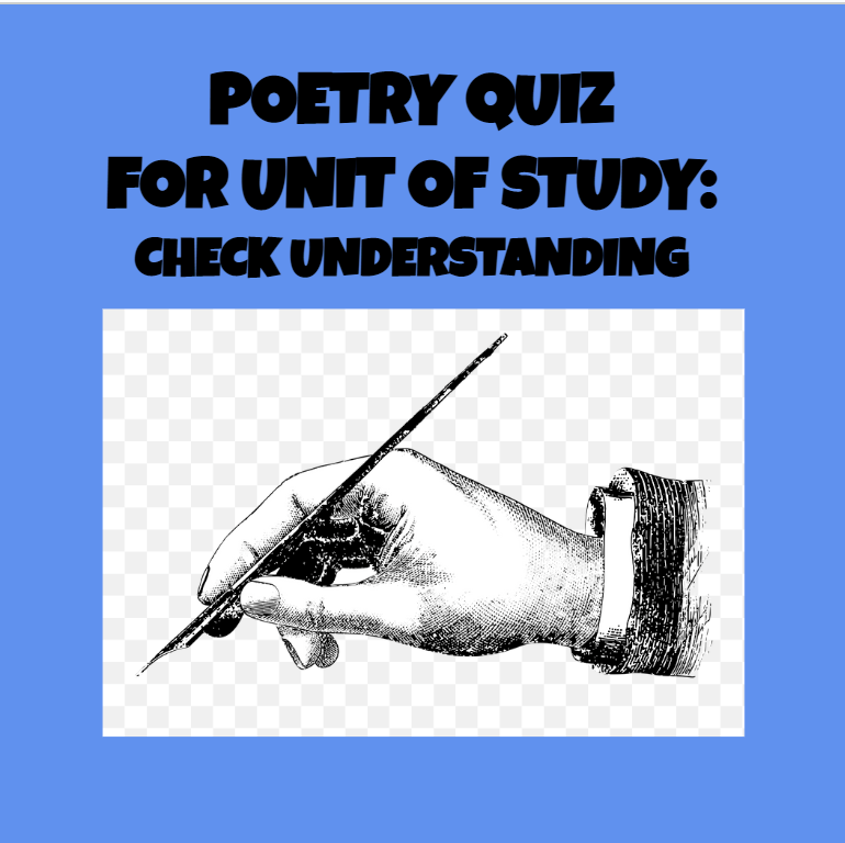 POETRY QUIZ WITH ANSWERS (FOR UNIT OF STUDY UNDERSTANDING) | Made By ...