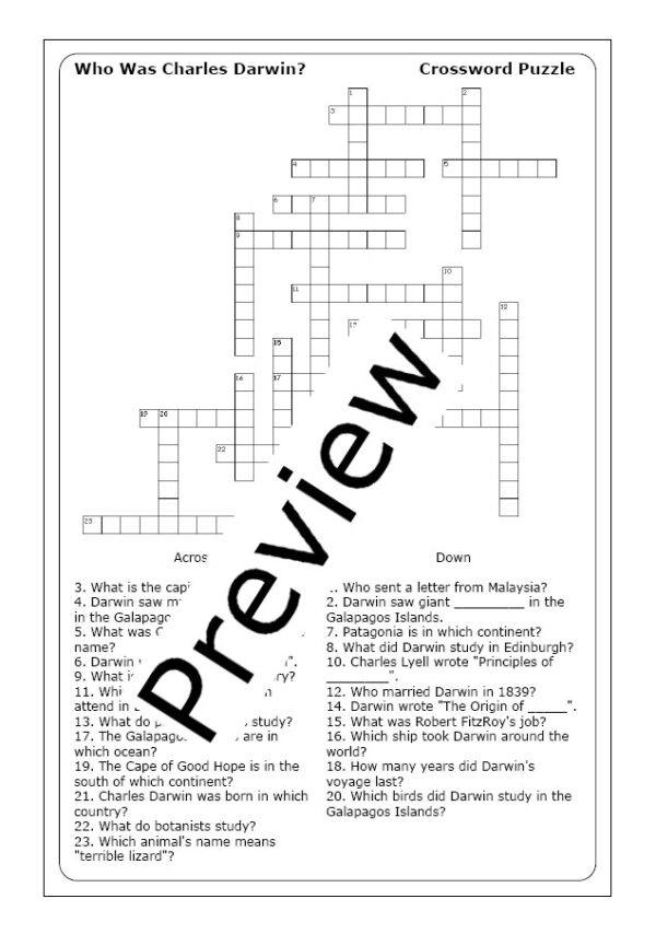 Deborah Hopkinson "Who Was Charles Darwin?" worksheets - Made By Teachers