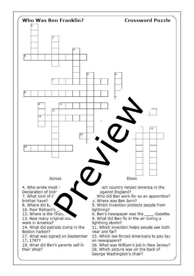 Dennis Brindell Fradin "Who Was Ben Franklin?" worksheets | Made By ...