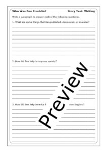 Dennis Brindell Fradin "Who Was Ben Franklin?" worksheets | Made By ...