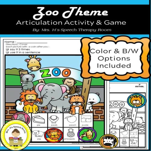 Zoo Speech Therapy Articulation Activity | Made By Teachers
