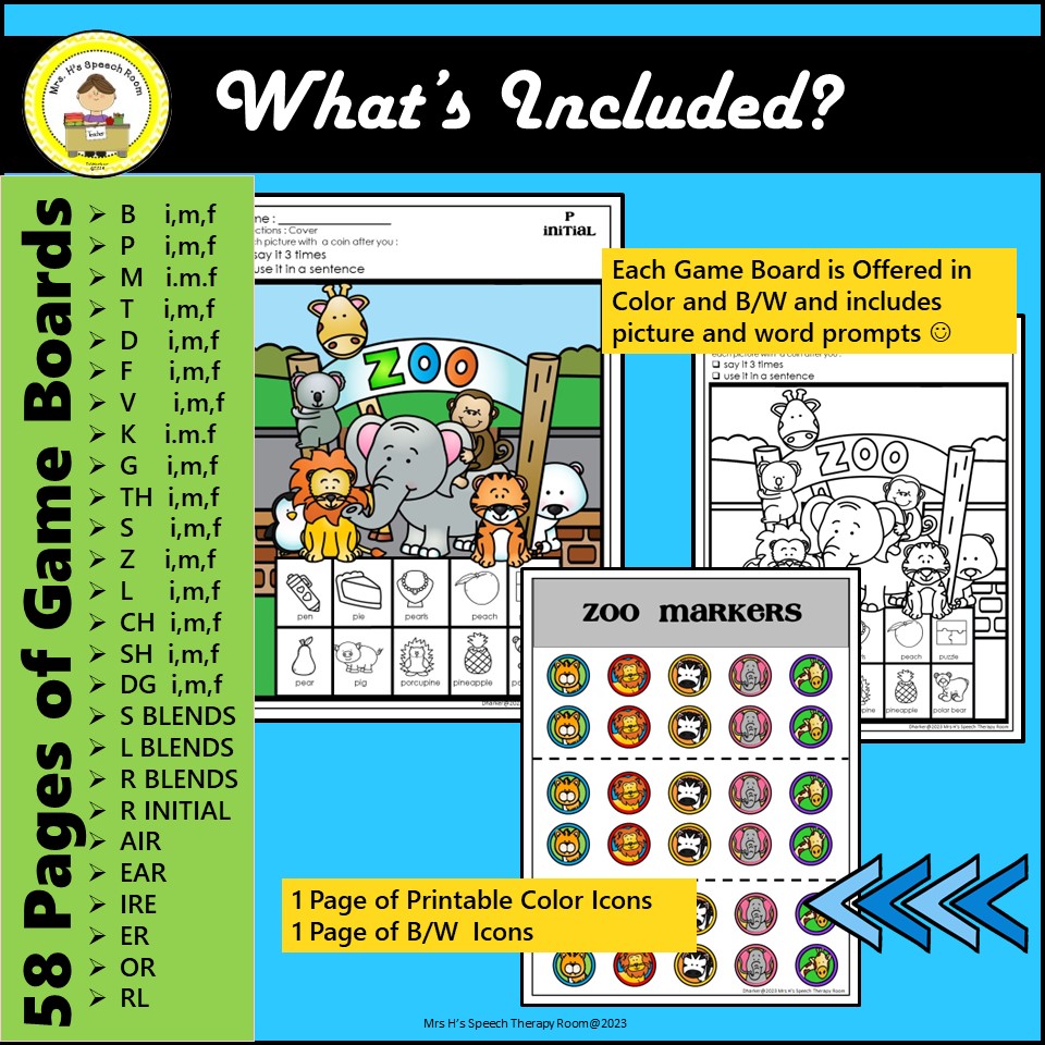 Zoo Speech Therapy Articulation Activity | Made By Teachers