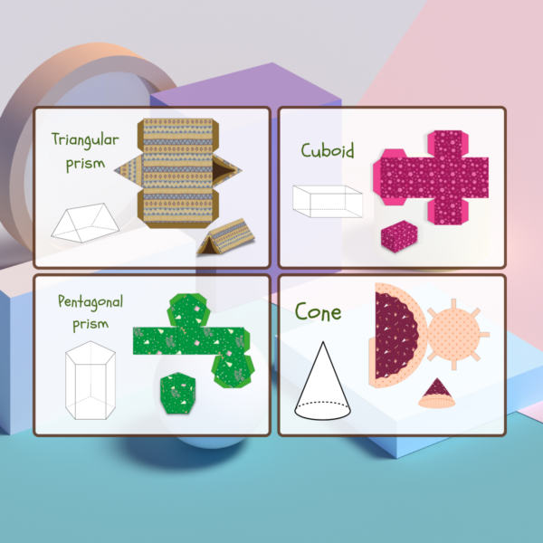 3D Shapes nets activity - 9 printable net templates | Made By Teachers