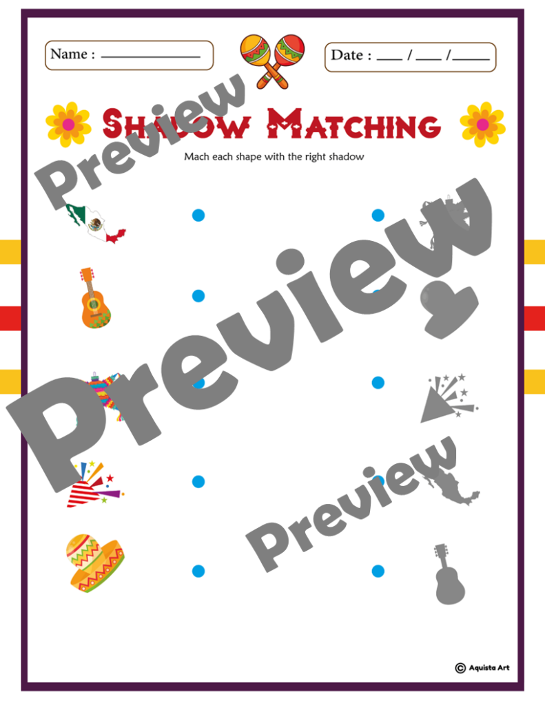 Cinco De Mayo Matching Game Worksheets : Fun and Educational Worksheets ...