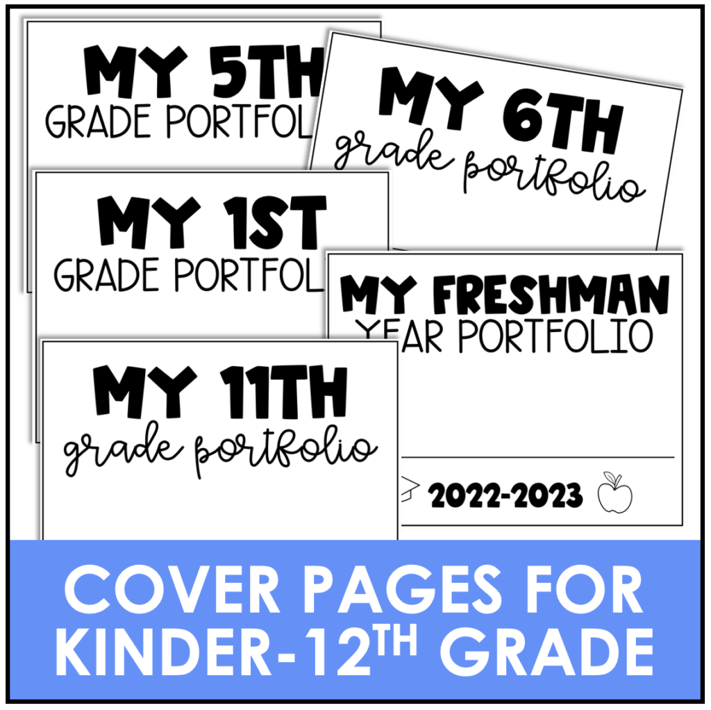 End of Year Portfolio Covers for Memories, Reflections, and Awards ...