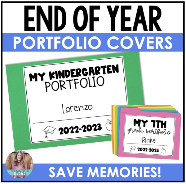End of Year Portfolio Covers for Memories, Reflections, and Awards ...