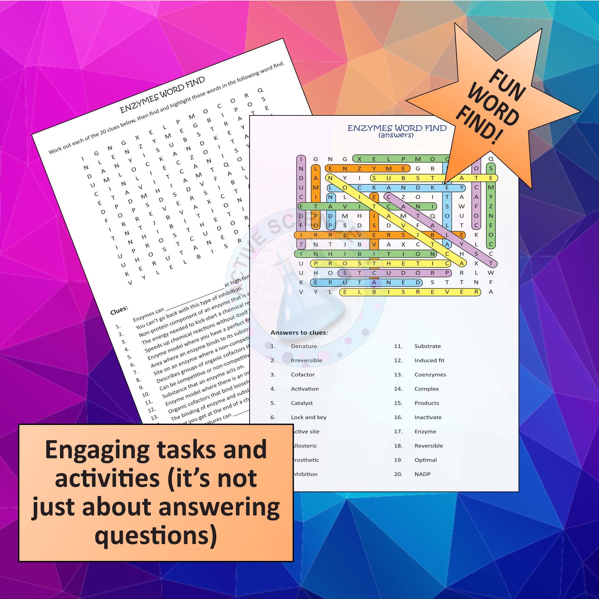 Enzymes as Biological Catalysts (printable worksheets) | Made By Teachers