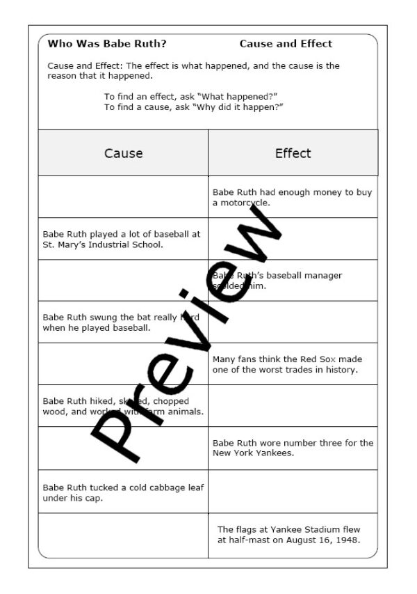 Joan Holub "Who Was Babe Ruth?" worksheets | Made By Teachers