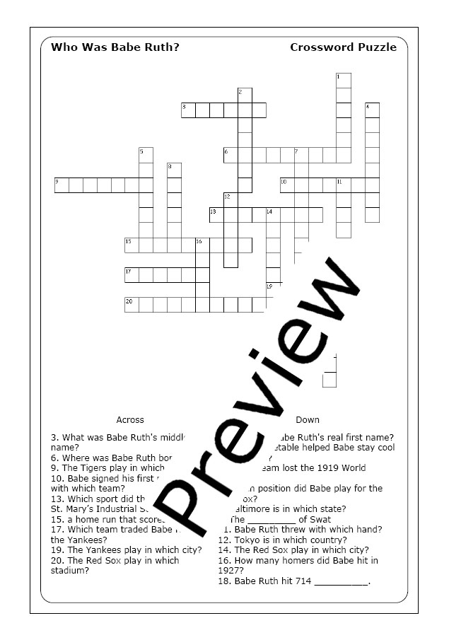 Joan Holub "Who Was Babe Ruth?" worksheets | Made By Teachers