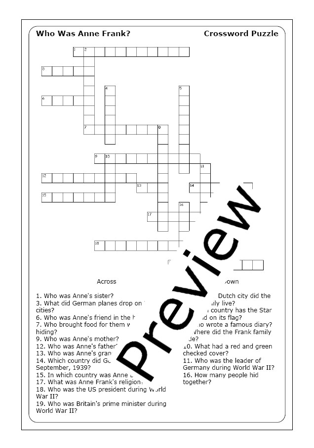 Ann Abramson "Who Was Anne Frank?" worksheets | Made By Teachers