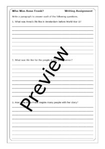 Ann Abramson "Who Was Anne Frank?" worksheets | Made By Teachers