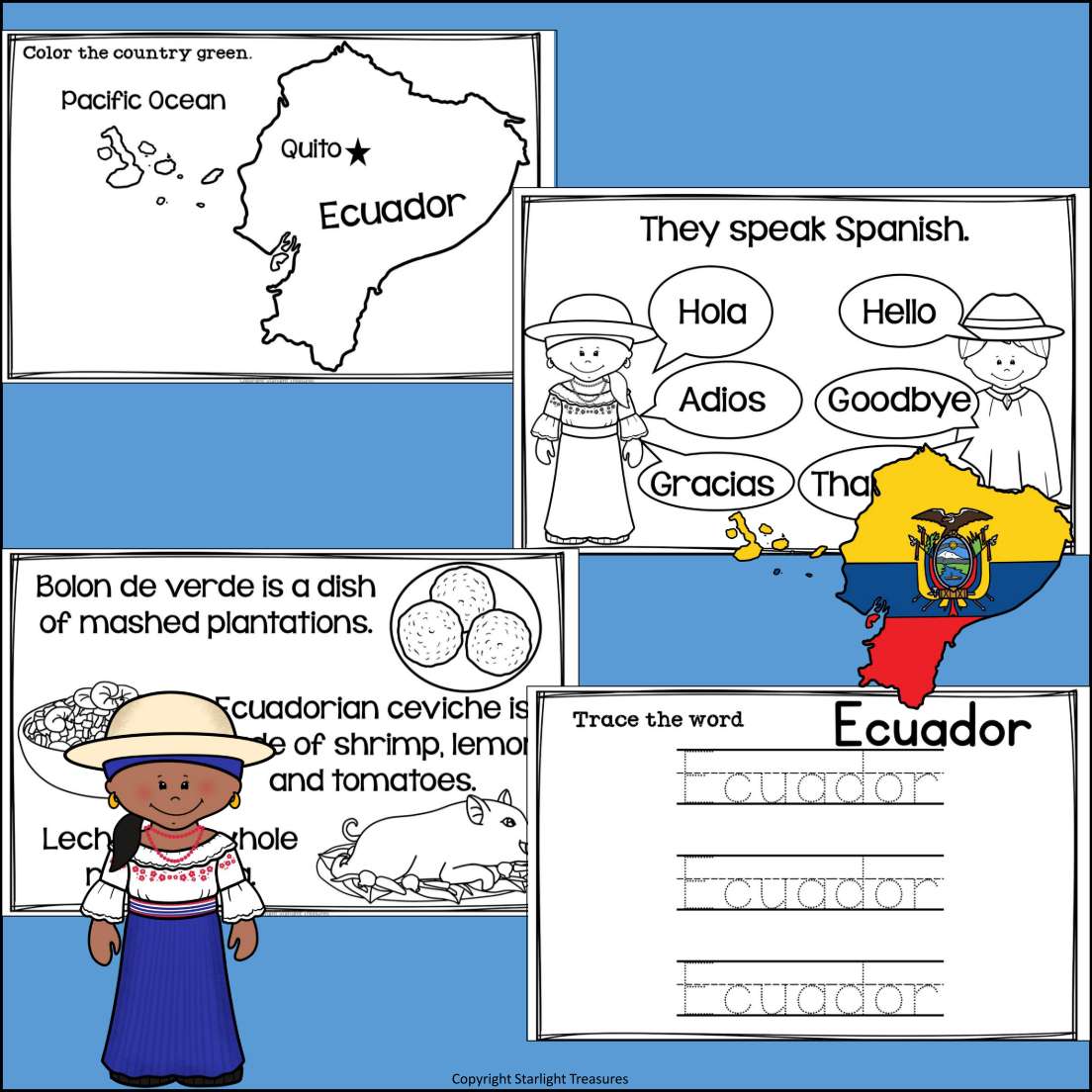 Ecuador Mini Book for Early Readers - A Country Study | Made By Teachers