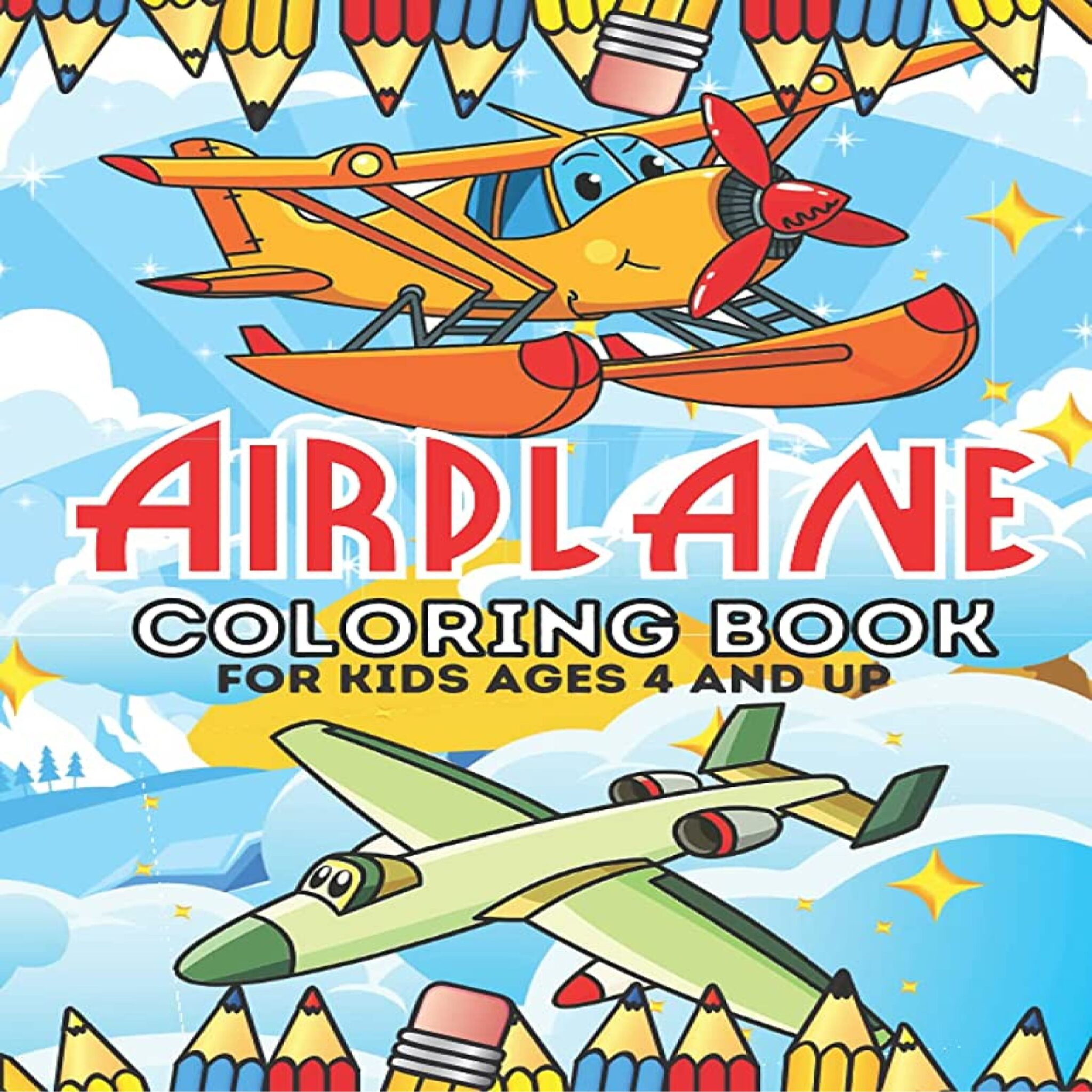 Airplane Coloring Book : Easy and Fun Airplanes Colouring Book for Kids ...
