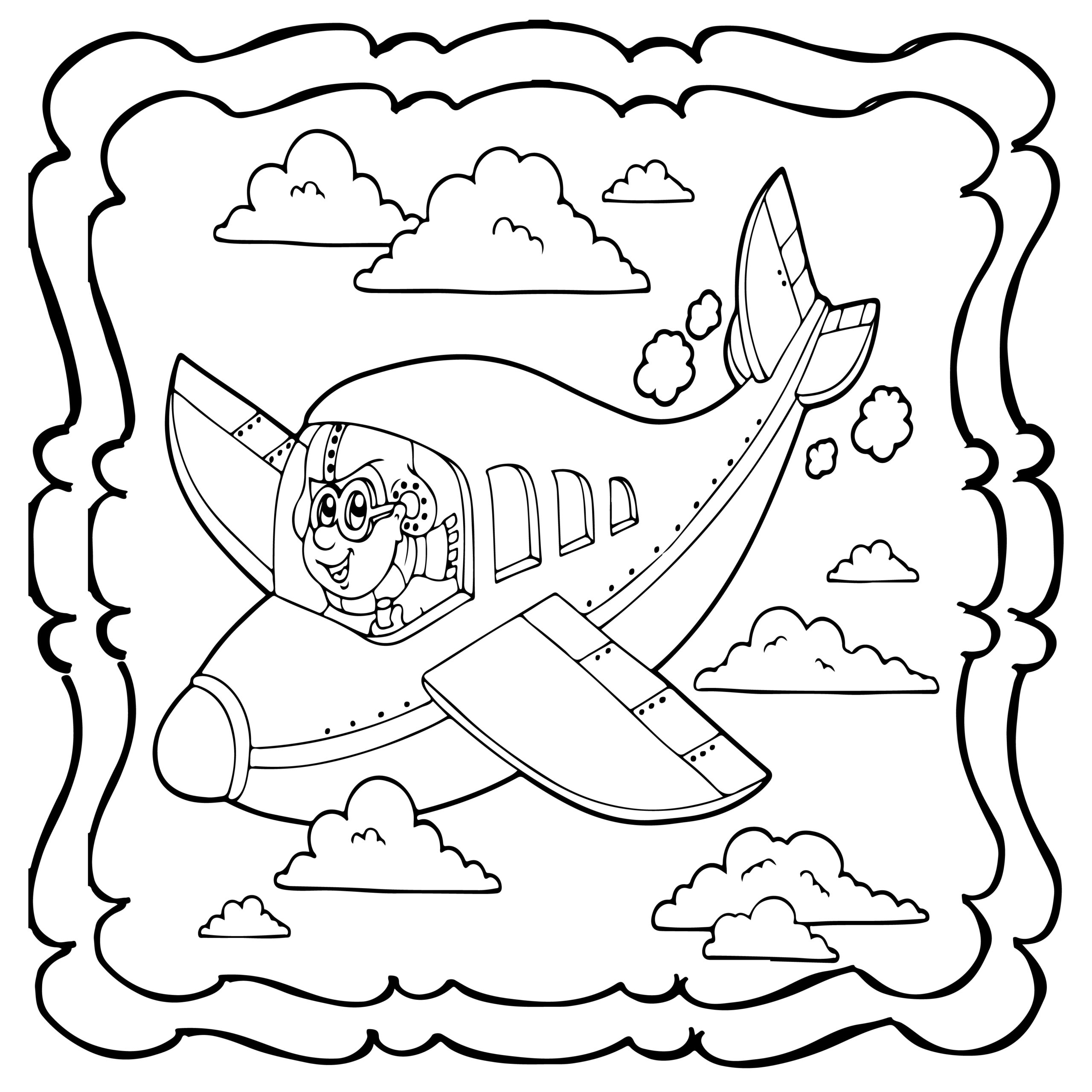 Airplane Coloring Book : Easy and Fun Airplanes Colouring Book for Kids ...