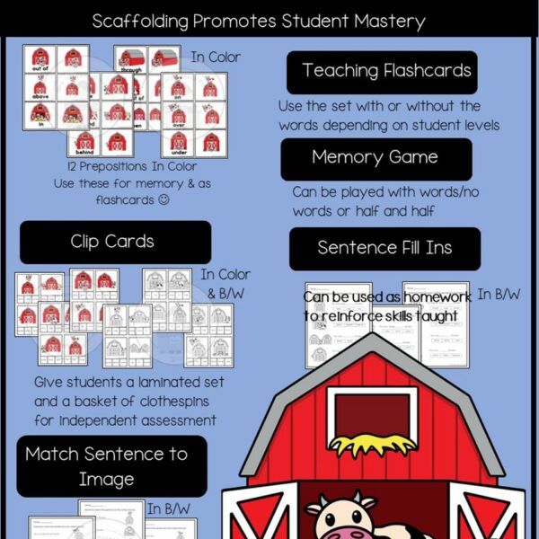 Prepositions and Positional Concepts Farm Themed | Made By Teachers