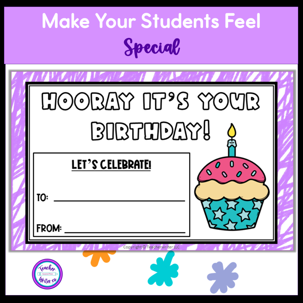 Birthday Cards Class Set | Teacher Appreciation | FREE | Made By Teachers