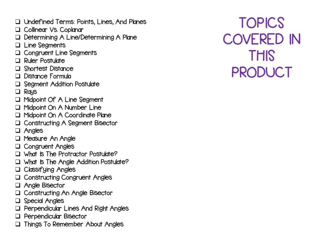 Lines and Angles - Guided Notes, Presentation and INB Activities | Made ...