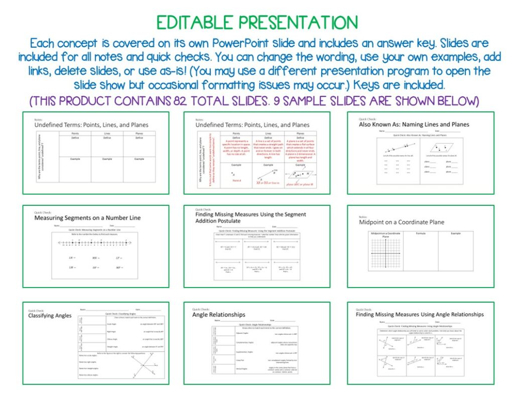 Lines and Angles - Guided Notes, Presentation and INB Activities | Made ...