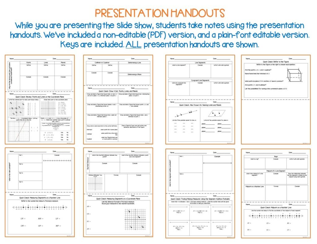 Lines and Angles - Guided Notes, Presentation and INB Activities | Made ...
