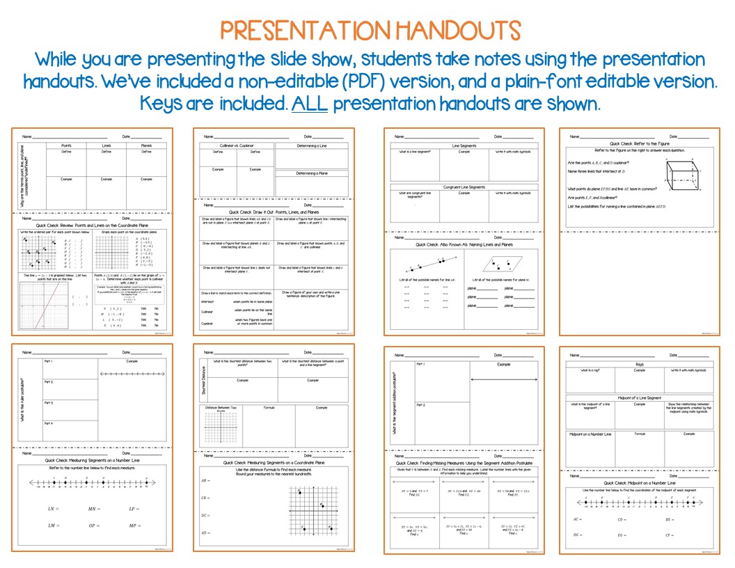 Lines and Angles - Guided Notes, Presentation and INB Activities | Made ...