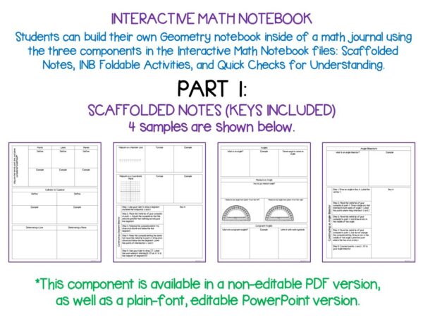 Lines and Angles - Guided Notes, Presentation and INB Activities - Made ...