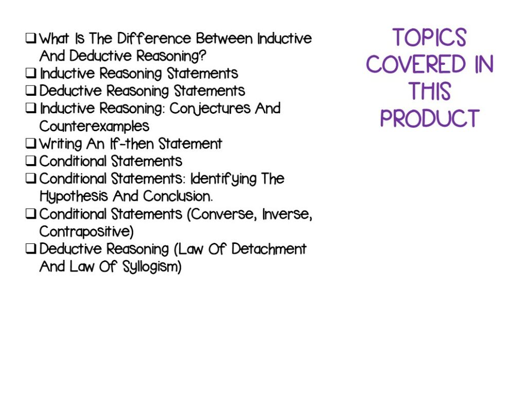 Inductive and Deductive Reasoning- Guided Notes, Presentation and INB ...