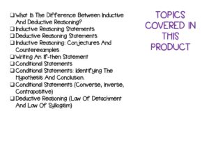 Inductive and Deductive Reasoning- Guided Notes, Presentation and INB ...