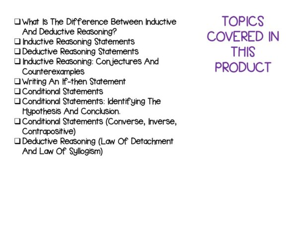 Inductive and Deductive Reasoning- Guided Notes, Presentation and INB ...