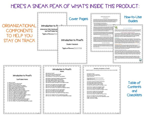 Introduction to Geometric Proofs - Guided Notes, Presentation, and INB ...