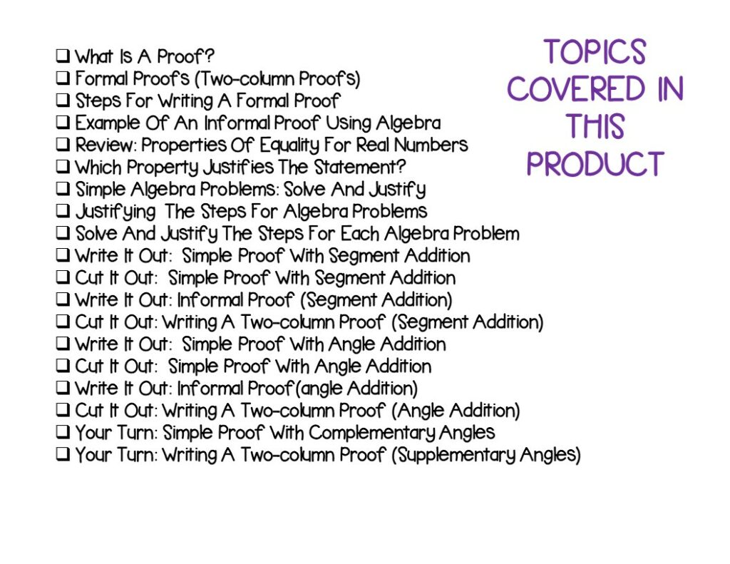 Introduction to Geometric Proofs - Guided Notes, Presentation, and INB ...