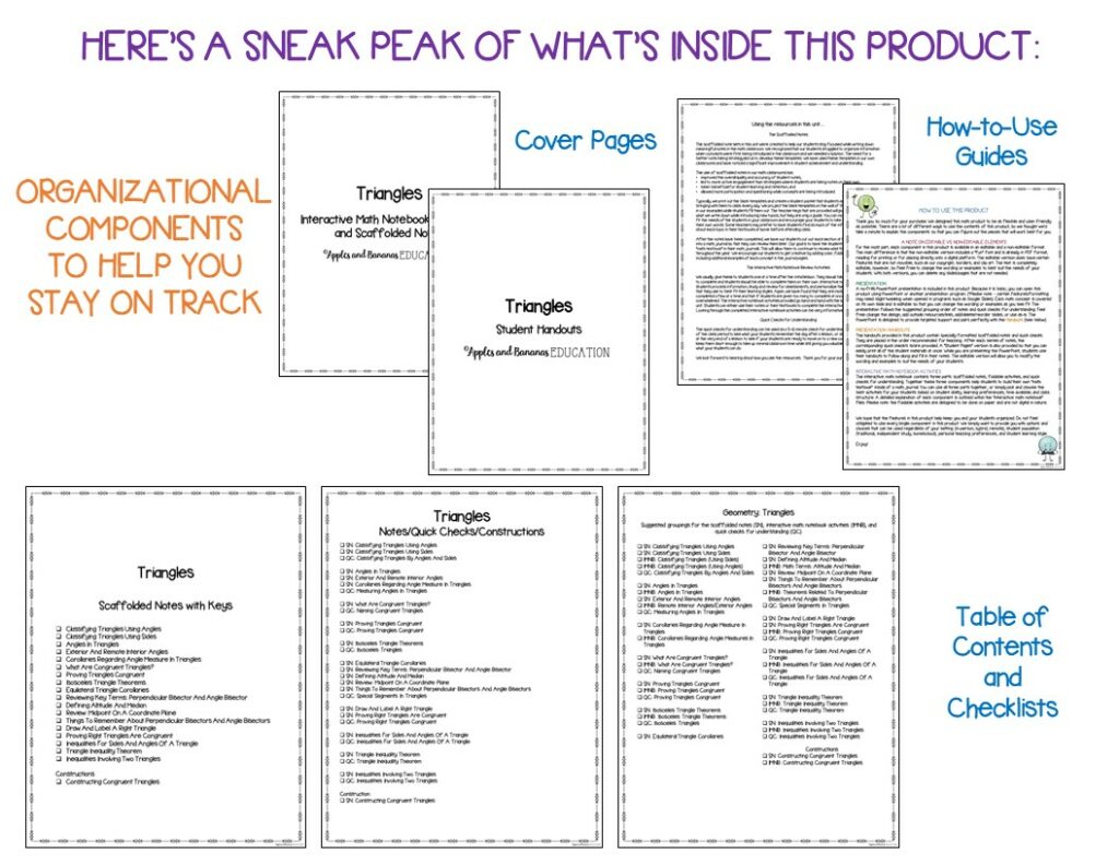 Triangles - Guided Notes, Presentation, and INB Activities | Made By ...