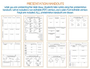Triangles - Guided Notes, Presentation, and INB Activities | Made By ...