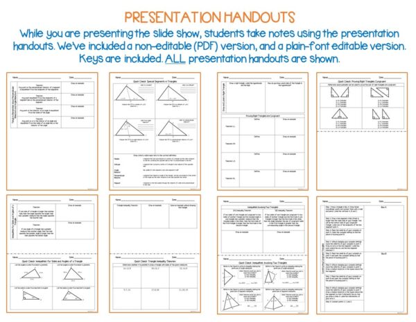 Triangles - Guided Notes, Presentation, and INB Activities | Made By ...