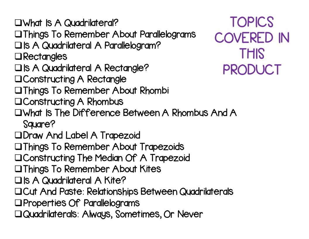 Quadrilaterals - Guided Notes, Presentation, and INB Activities | Made ...