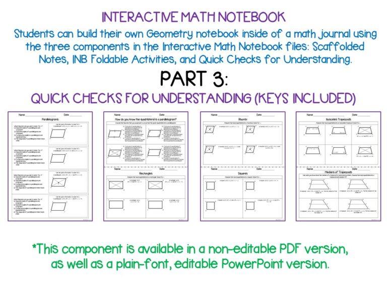 Quadrilaterals - Guided Notes, Presentation, and INB Activities | Made ...