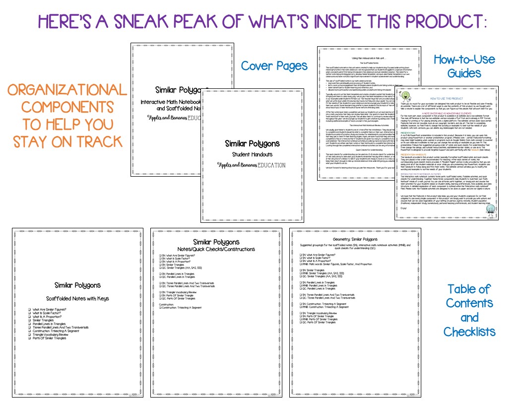 Similar Polygons - Guided Notes, Presentation, and INB Activities ...