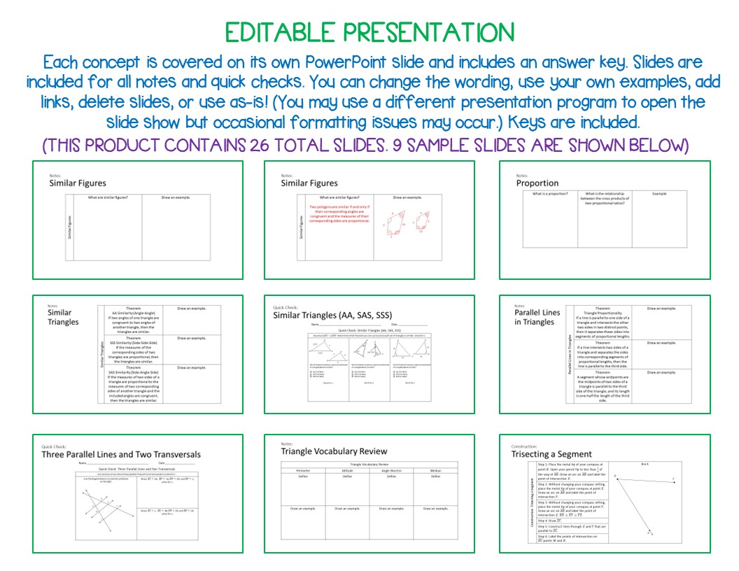 Similar Polygons - Guided Notes, Presentation, and INB Activities ...