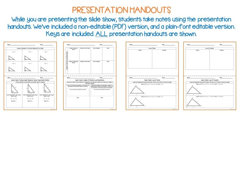 Right Triangles - Guided Notes, Presentation, and INB Activities | Made ...