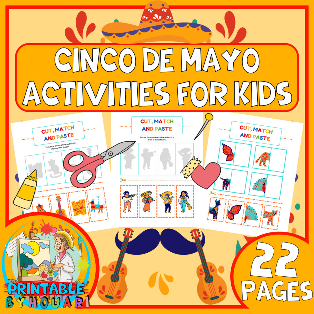 Cinco De Mayo activities for kids- Mexico Activity For Kids- cut and ...