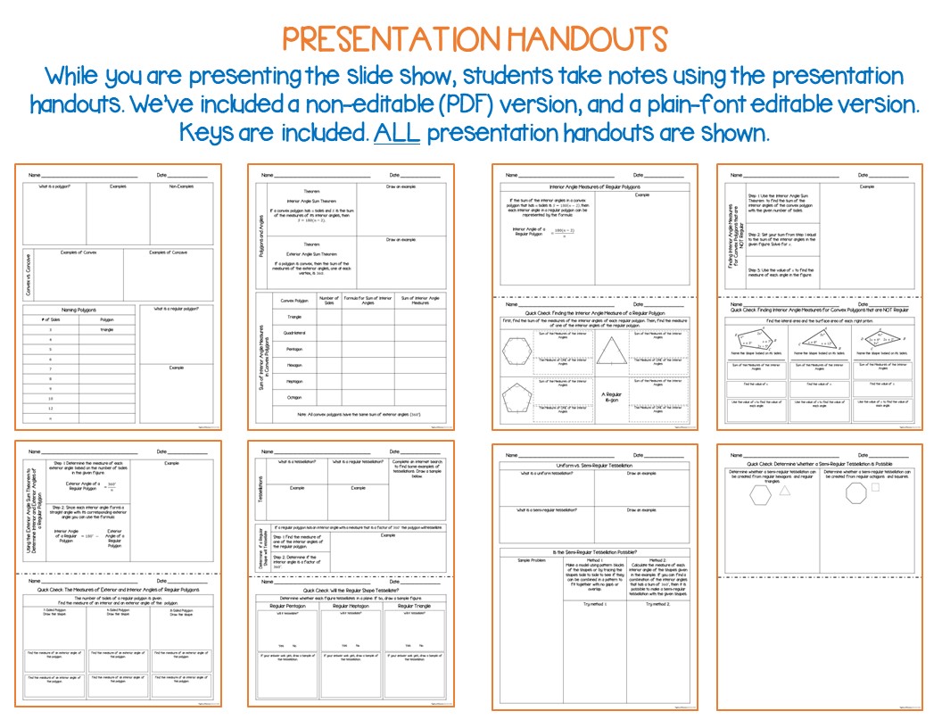Polygons and Area - Guided Notes, Presentation, and INB Activities ...