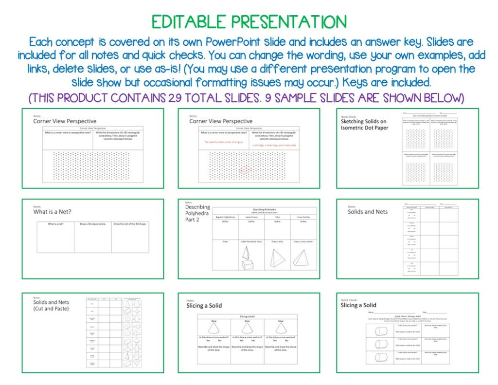Solids and Nets - Guided Notes, Presentation, and INB Activities | Made ...