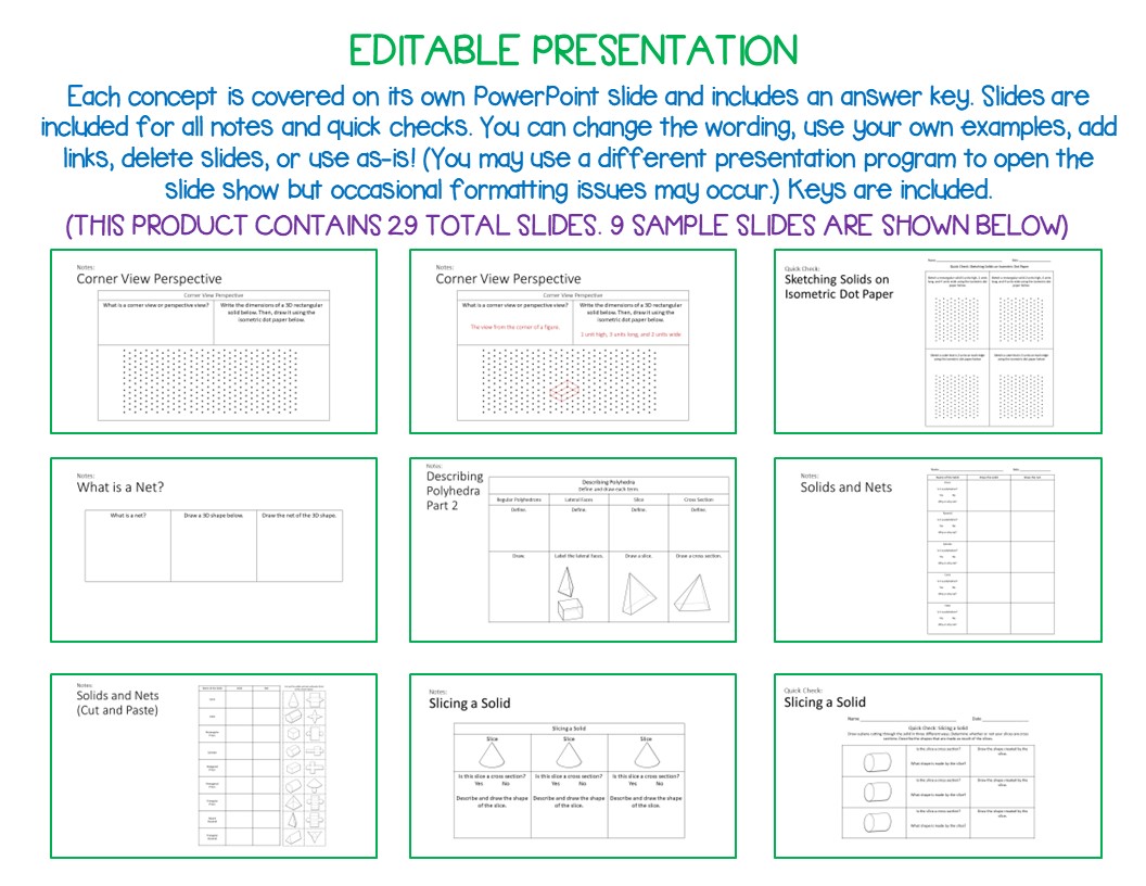 Solids and Nets - Guided Notes, Presentation, and INB Activities | Made ...